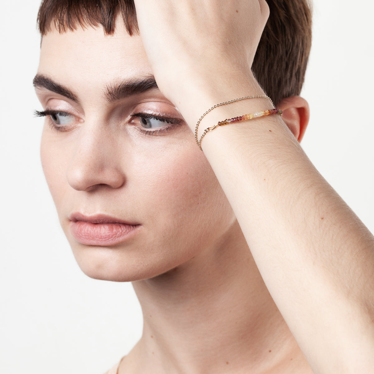 Double Tour Chain Bracelet - fauve sapphire | Personalize your emotion ...